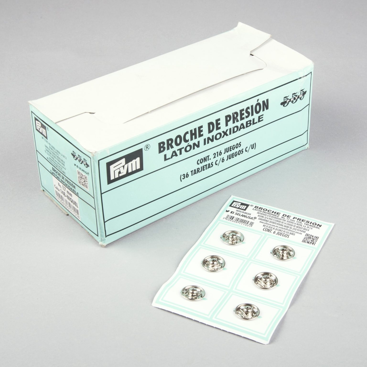 BROCHE DE PRESIÓN PLÁSTICO, 4 COMPONENTES